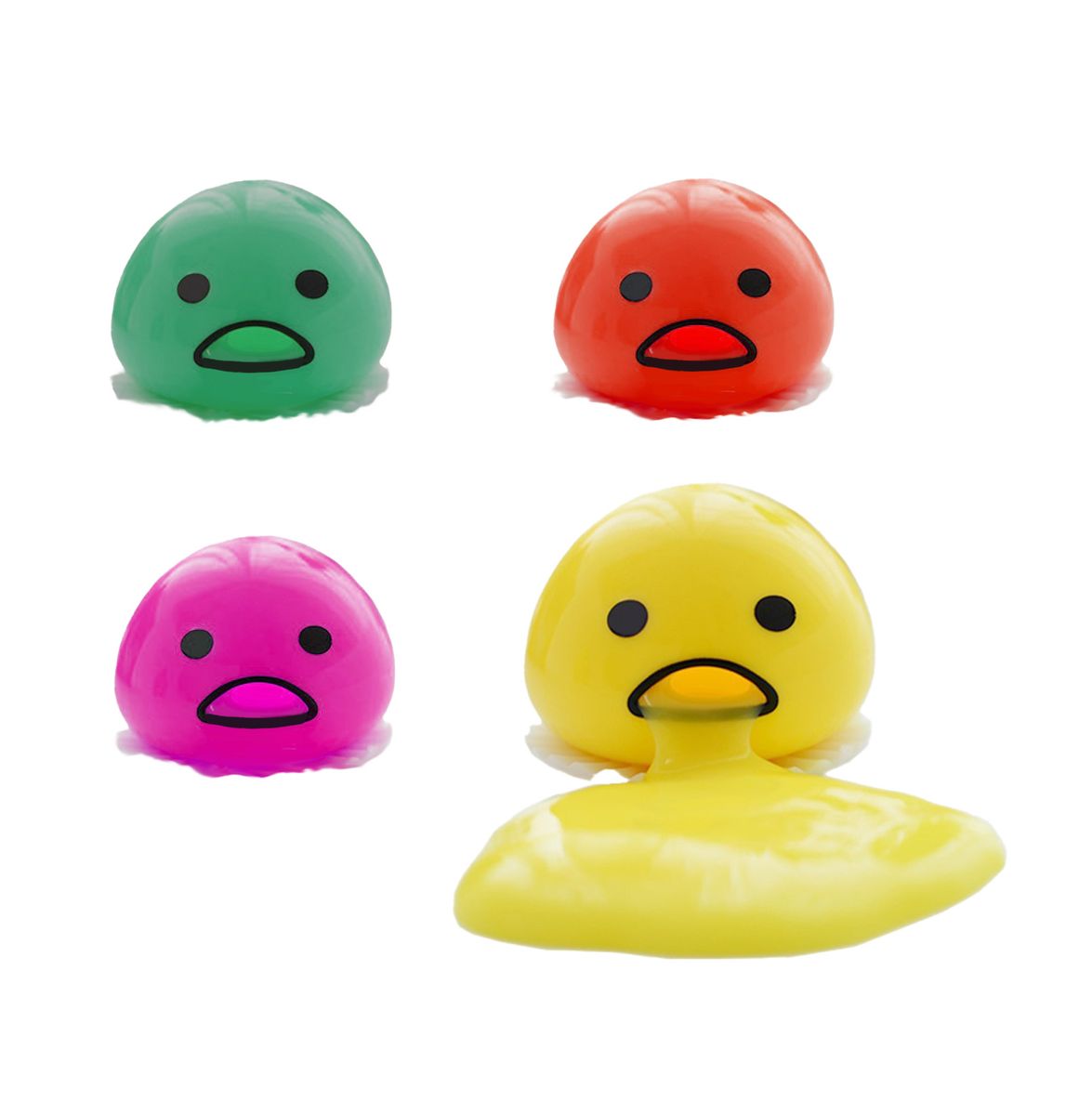 Funny Vomit Toy - Squeeze and Slurp Back Slime Gag Toy (4 Colors ...