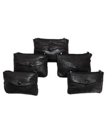 Fino SK-608 Set of 5 Soft Sheep Skin Leather Coin Purse/Key Ring Holder ...