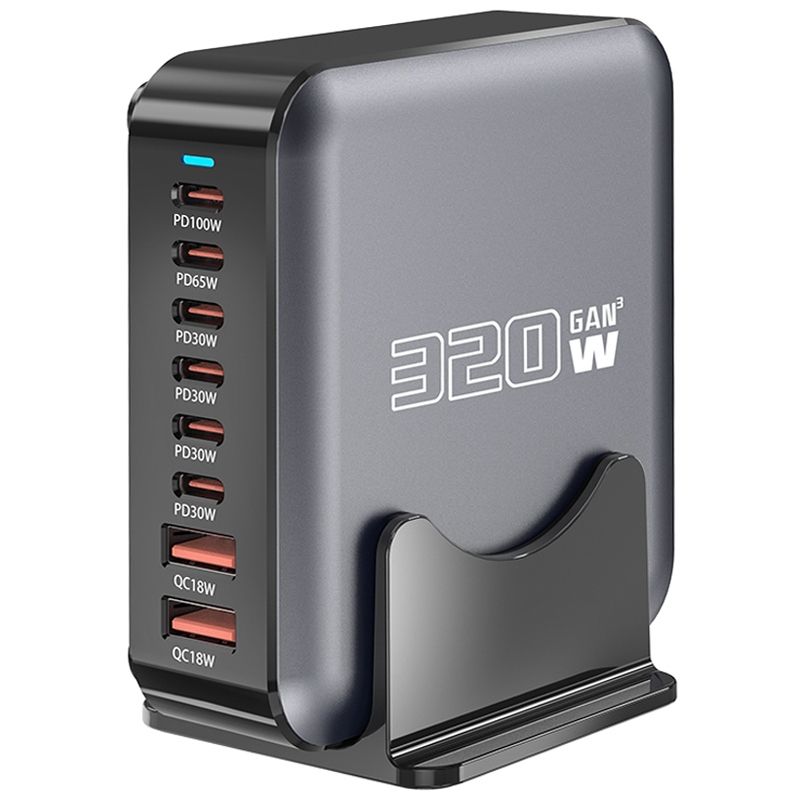 320W GaN-3 Multi Port Desktop Charger, 6 Type-C & 2 USB | Shop Today. Get it Tomorrow ...