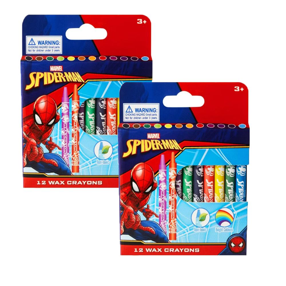 Spider-Man Wax Crayons - 2 x 12 pack | Shop Today. Get it Tomorrow ...