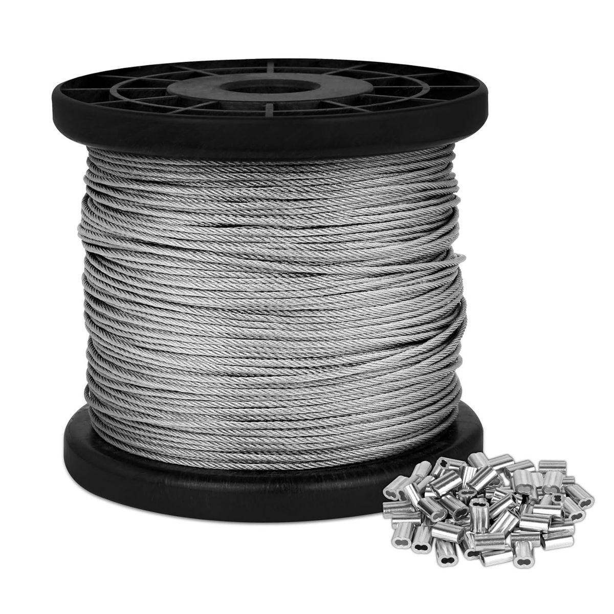 100M Wire Rope Stainless Steel 304 Wire Cable with Sleeves Stop for ...