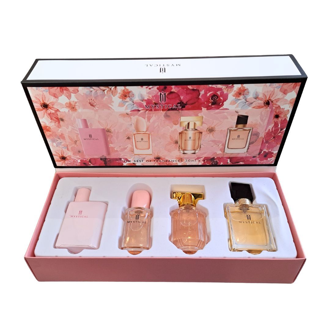 Mystical Pink Flower Gift Perfume Set for Her - 30 ml x 4 | Shop Today ...