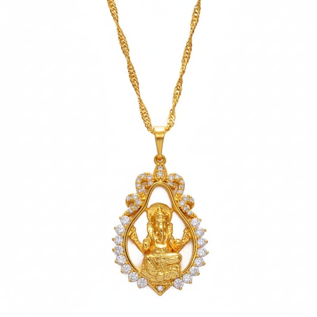 Indian God Religious Pendant with Chain Necklace, Bhagwaan Locket for ...