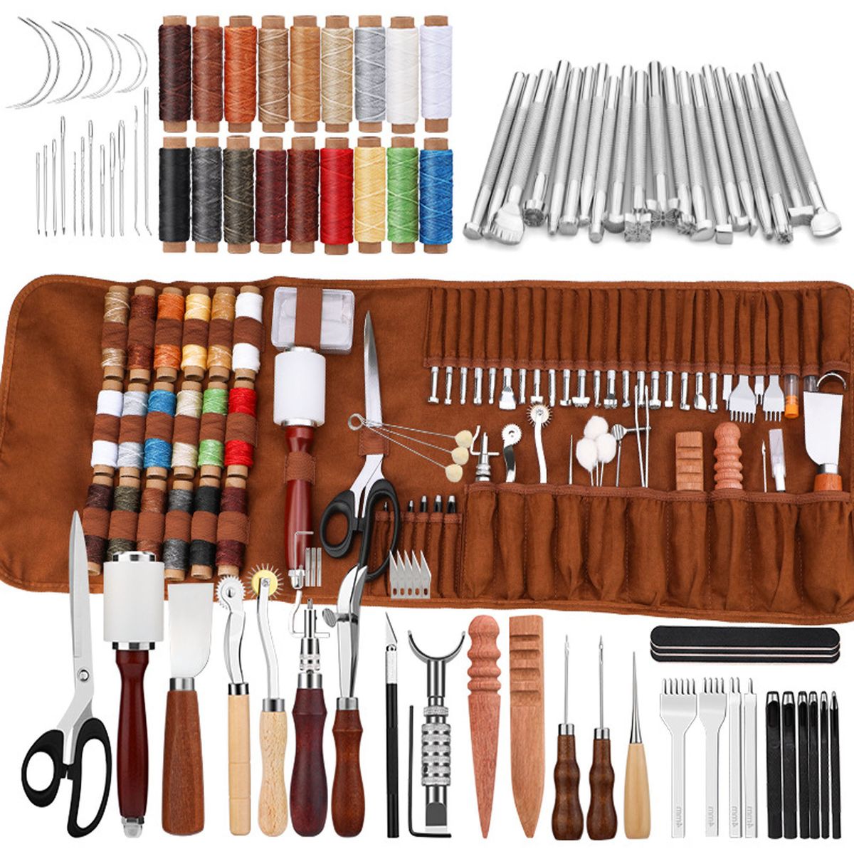 92 Piece Set Leather Tool Set Leather DIY Tool Set Craft Tools | Shop ...