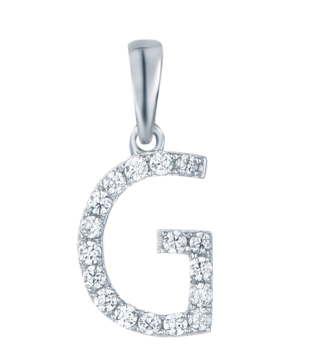 Sterling Silver Micro Set Letter G Pendant SP00022 | Shop Today. Get it ...