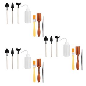 Garden Bonsai Cactus Tool Set Mini Brown 7 Pcs Set of 3 | Shop Today ...