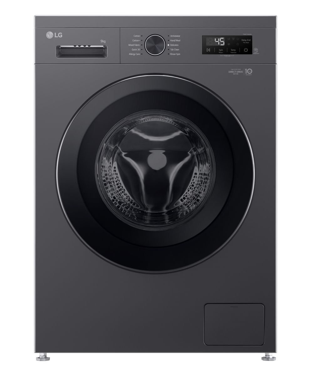 LG 9kg Front Loader Inverter Direct Drive with Steam™ in Black Finish ...
