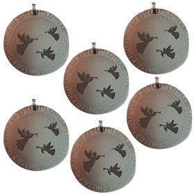 FestiveFusions Laser Engraved Metal Christmas Ornaments set of 6 ...
