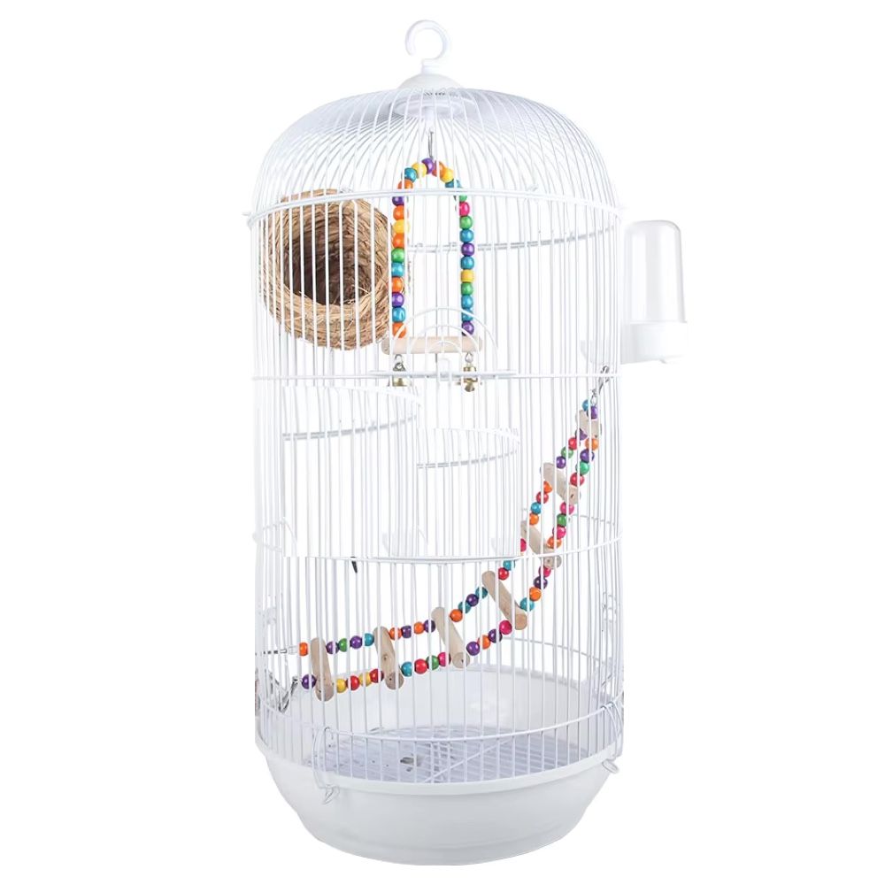 Pet 10 Piece Stainless Steel Large Portable Round Bird Carrier -70cm ...