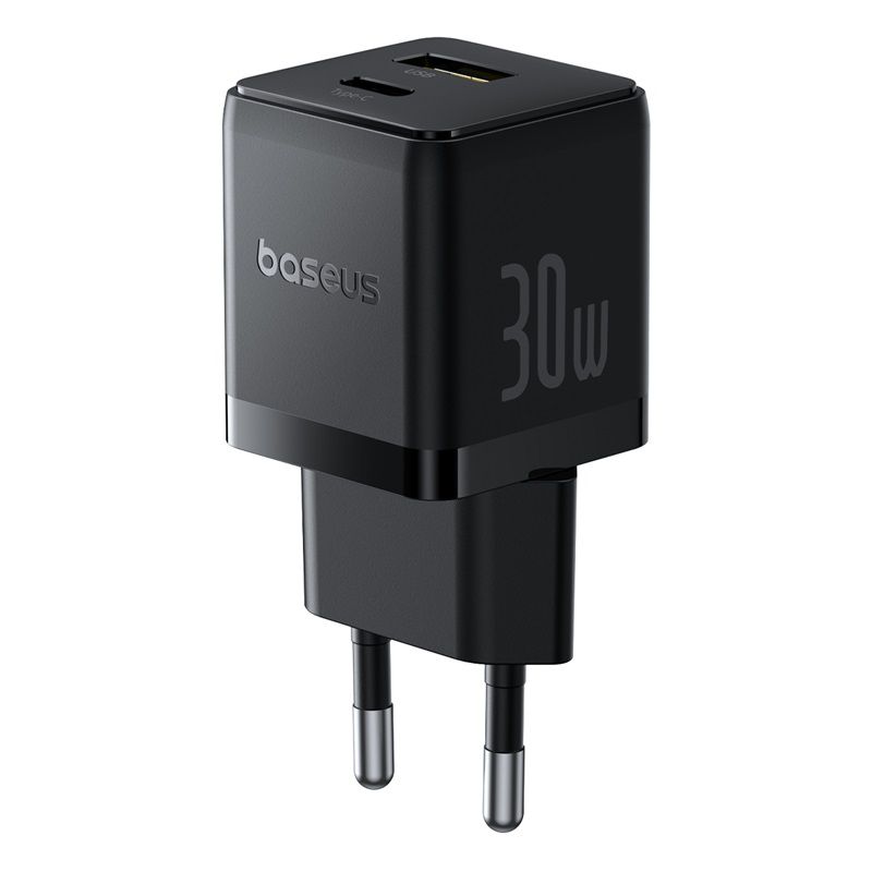 Baseus Palm 30W Dual Port Fast Charger USB-C + USB-A Compact Travel ...