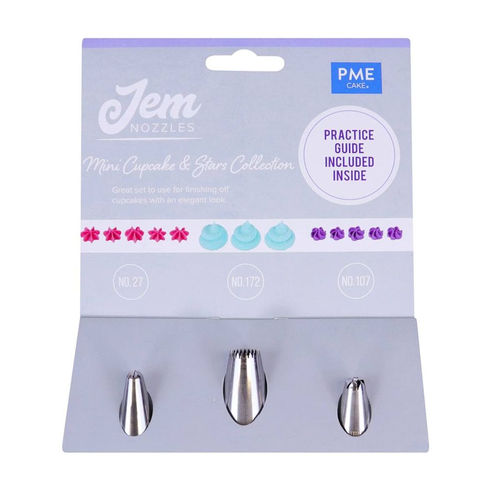 PME JEM Icing Tip Nozzles Cake Decorating Mini Cupcakes & Stars ...