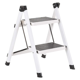 2-Step Folding Ladder Anti-Slip Pedal Portable Lightweight Stepladder ...
