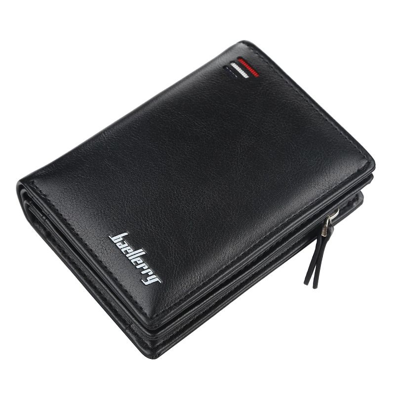 PU Leather Short Vertical Multi-Card Snap Wallet for Men | Shop Today ...