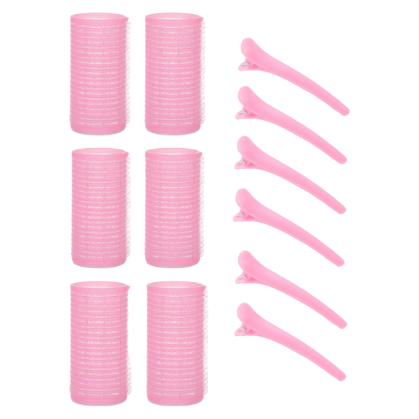 12Piece Self-Grip Heatless Rollers Kit With 6 Rollers And 6 Clips ...