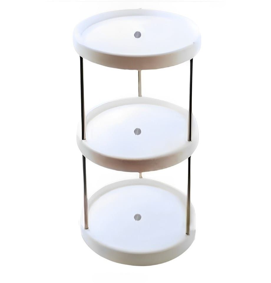3 Layer Multi-Purpose 360 Rotating Kitchen Storage Spice Rack For ...