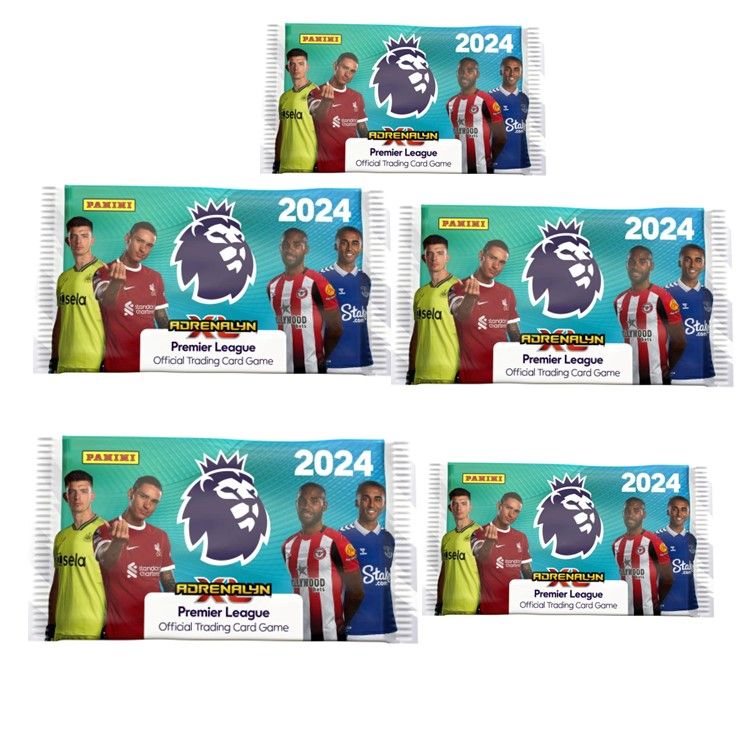Panini 2024 Premier League Trading Cards 5 Booster Packets bundle (30 ...