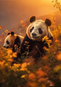 Panda Bear And Cub - A1 Poster | Shop Today. Get it Tomorrow ...