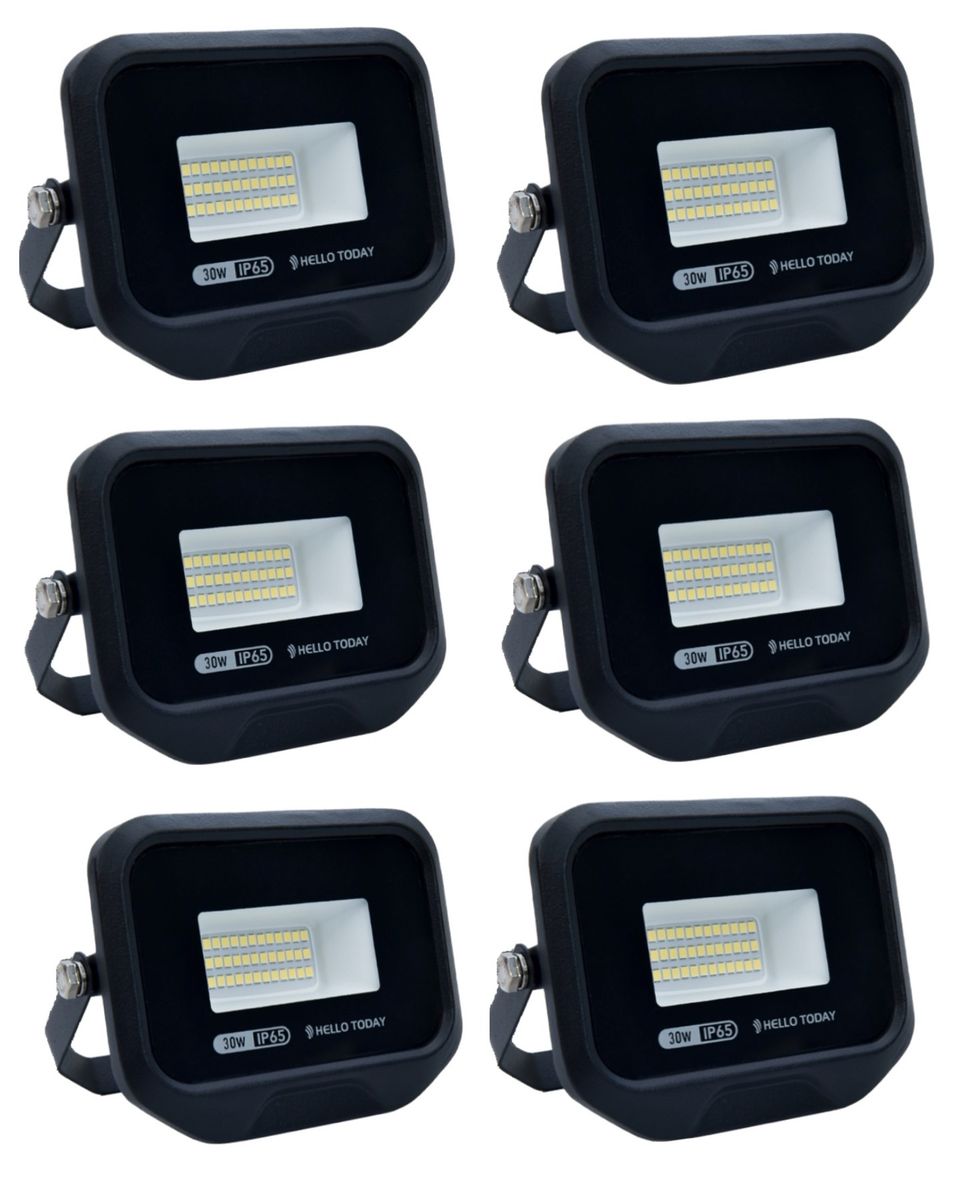6 Pack 30W LED Flood Light Outdoor IP65 Waterproof | Shop Today. Get it ...