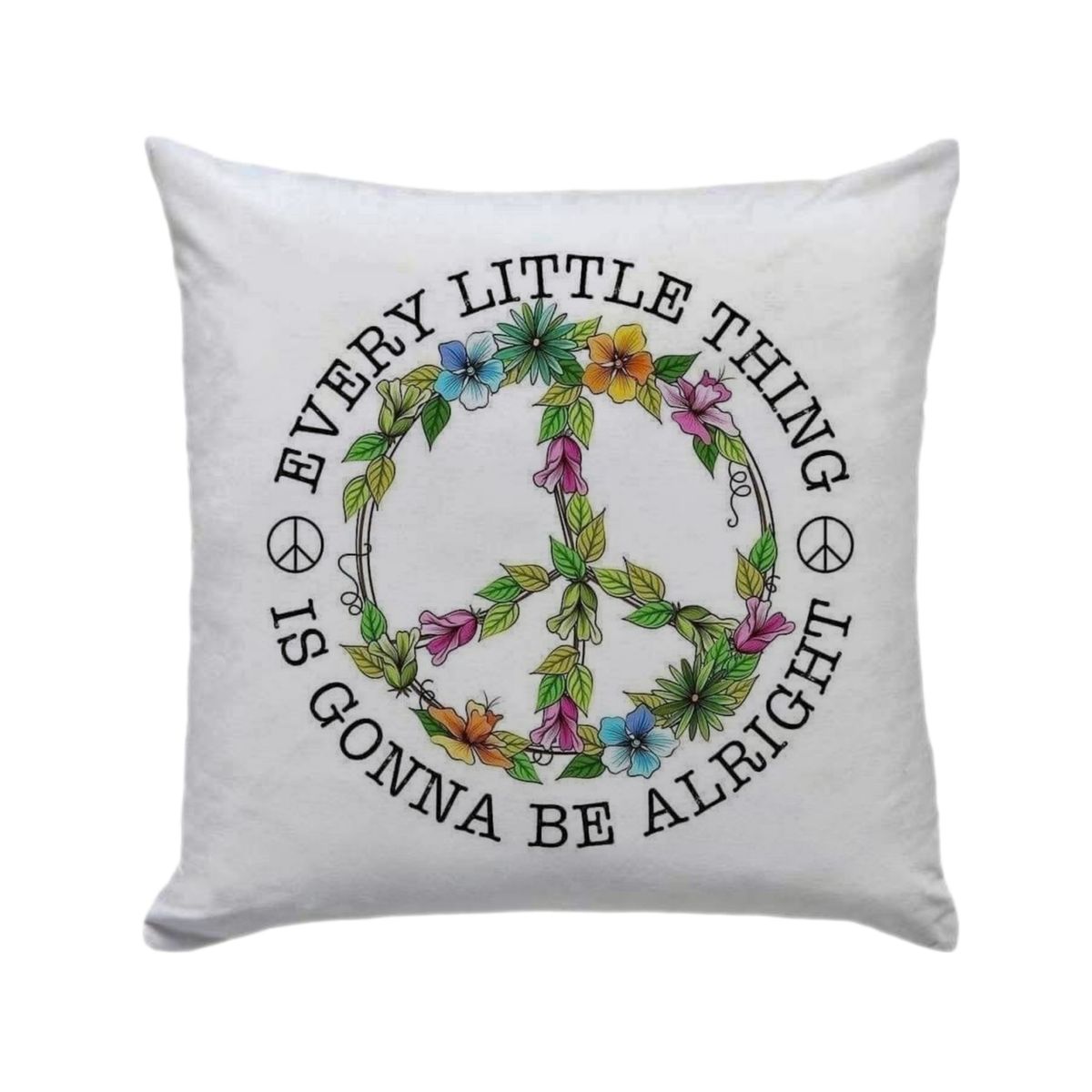 Floral Peace Pillow 30cm x 30cm | Shop Today. Get it Tomorrow ...