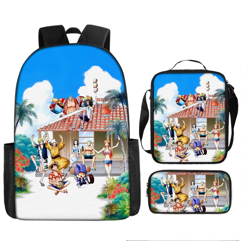 Kids School Set - 3-Piece Backpack, Lunch Box, Pencil Case One Piece ...