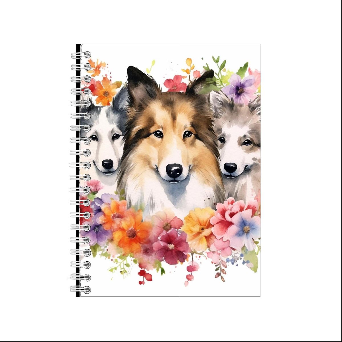 Flower Dogs 54 A5 Notebook Gift Idea Spiral Notepad 201 | Shop Today ...
