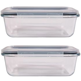 Glass Container With Lid - Set of 2 | Shop Today. Get it Tomorrow ...