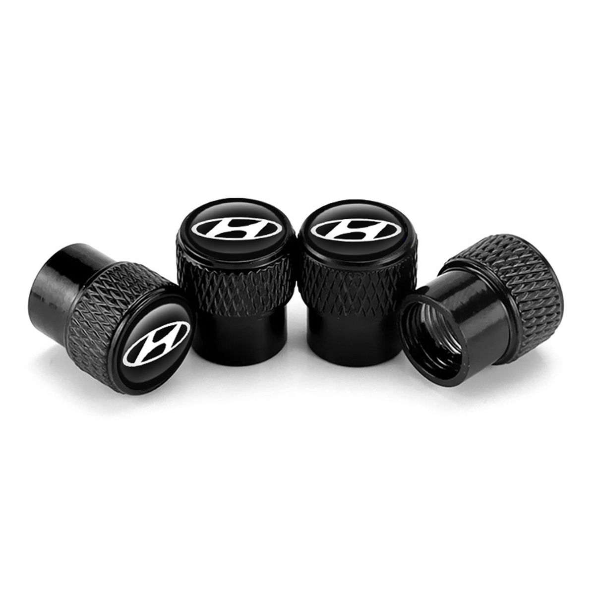 SH-AVC-005-HYUNDAI-01, HYUNDAI Emblem Aluminium Tyre Air Valve Caps ...