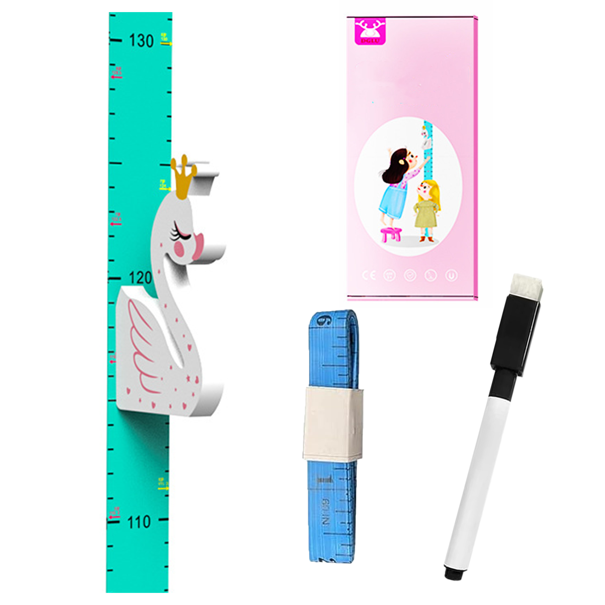 Height Measure wall sticker Growth Wall Sticker Kids Height Measure ...