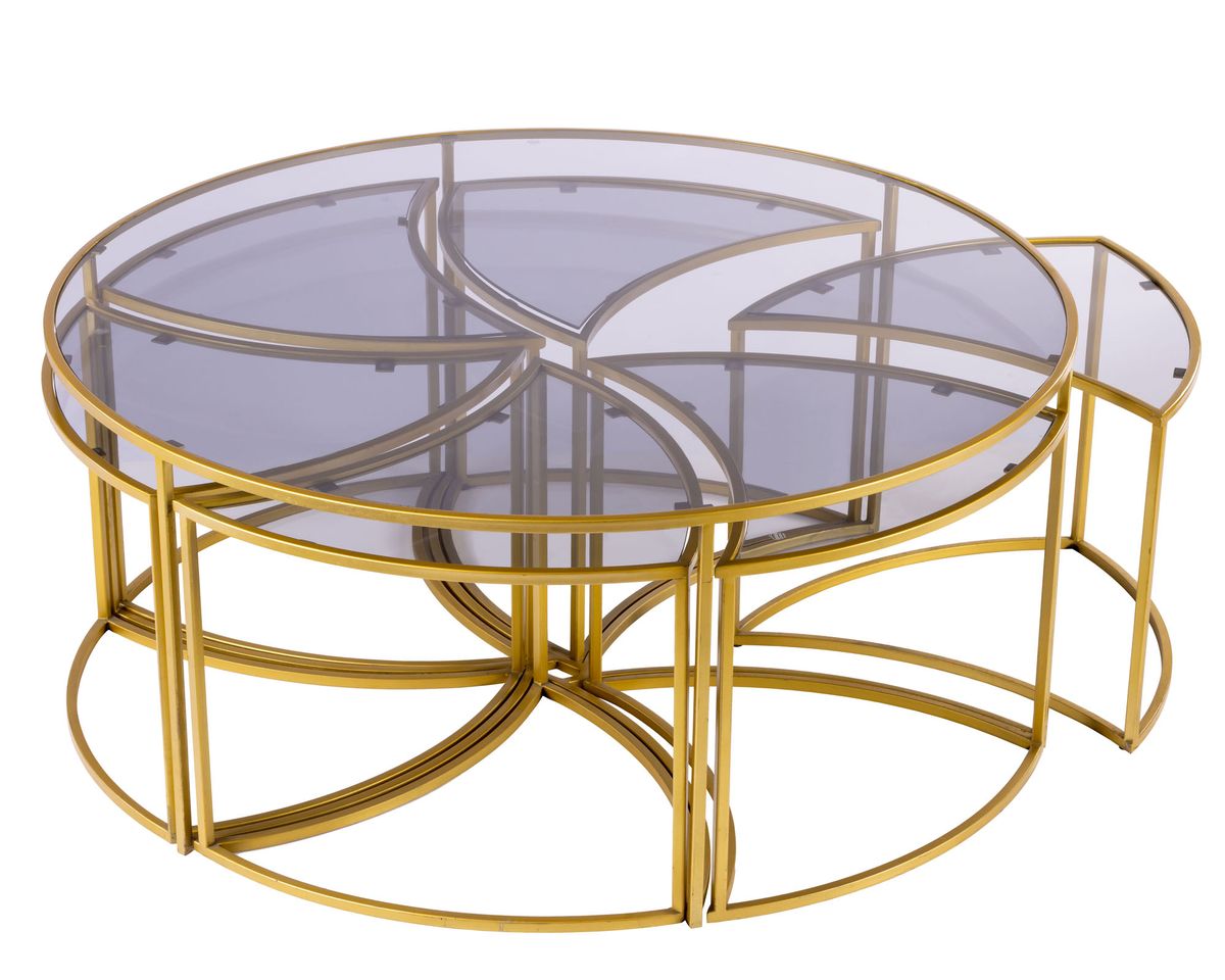 Gold Glass Round Coffee Table | Shop Today. Get it Tomorrow! | takealot.com