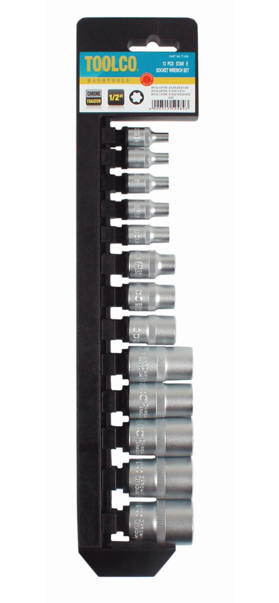 Toolco 13 Piece E Type Star Socket Set for 1/2 Inch Drive | Shop Today ...