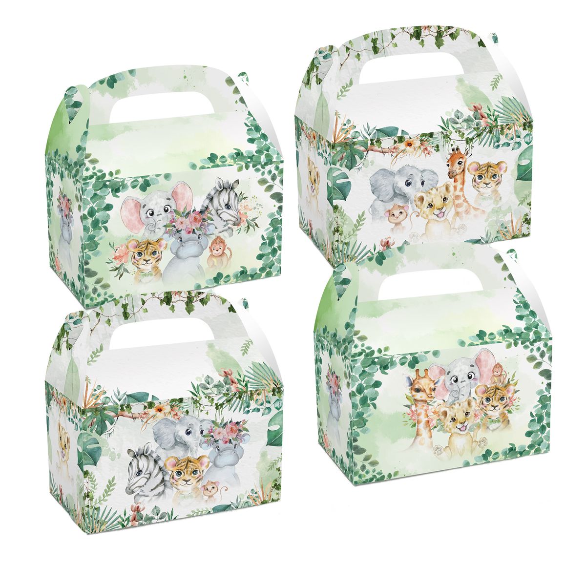 Party Favor Boxes - Baby Wild Animals Safari Theme (12 Boxes) | Shop ...