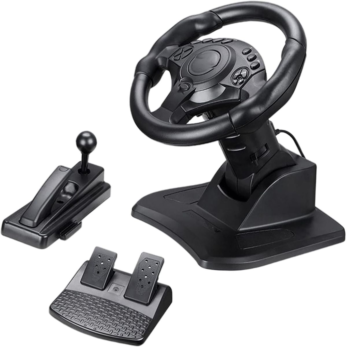 Racing Game Steering Wheel PC Vibration Gaming Wheel Driving Simulator ...