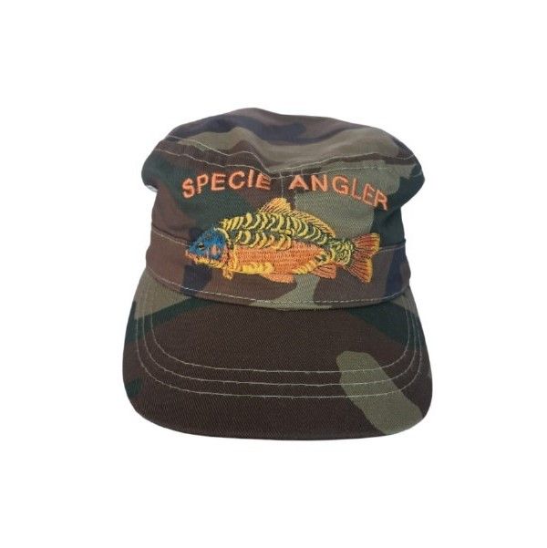 Camo Fishing Caps - 100% Cotton - Embroidered - Specie Angler - Carp ...
