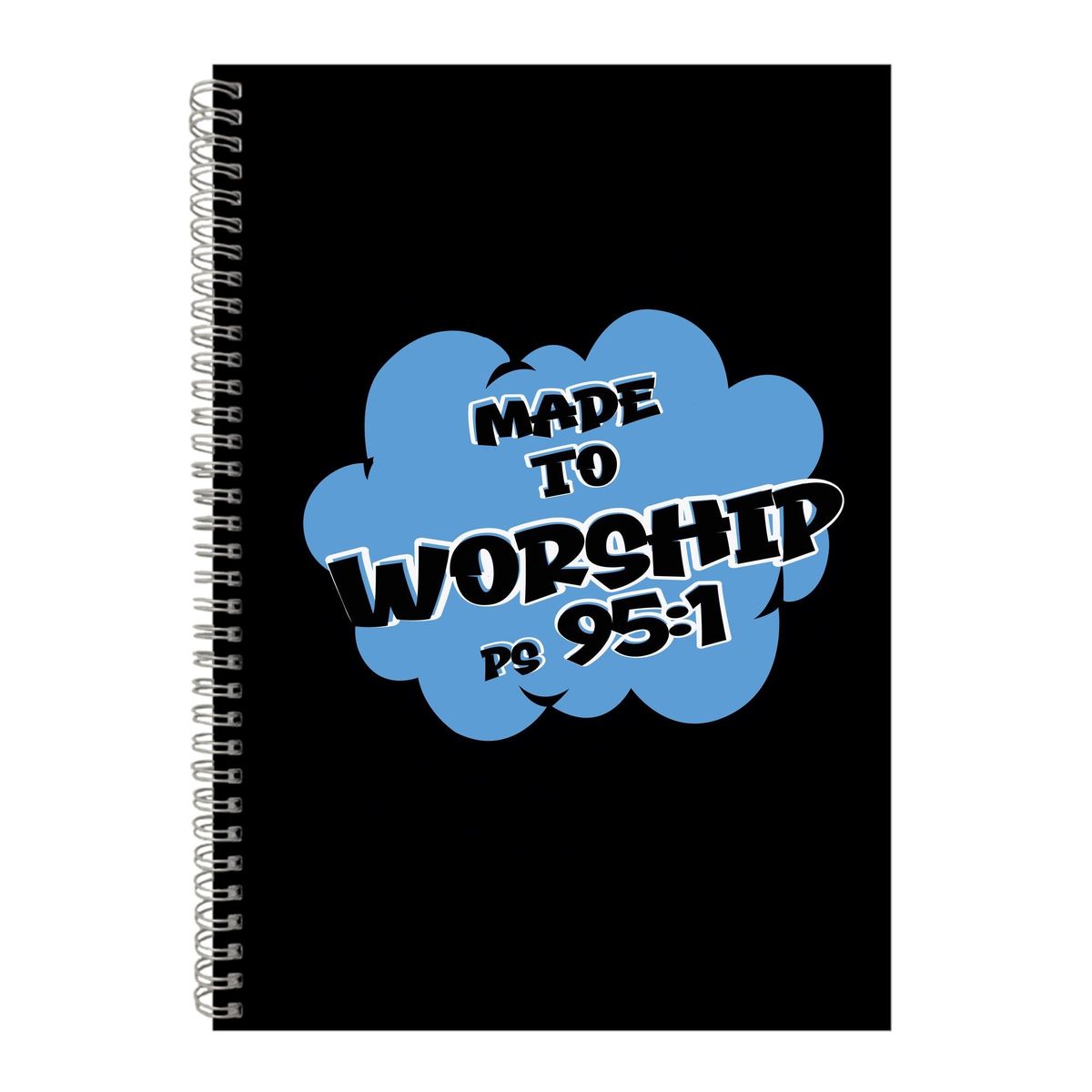 Made to Worship A4 Notebook Spiral and Lined Bible Verse Graphic ...