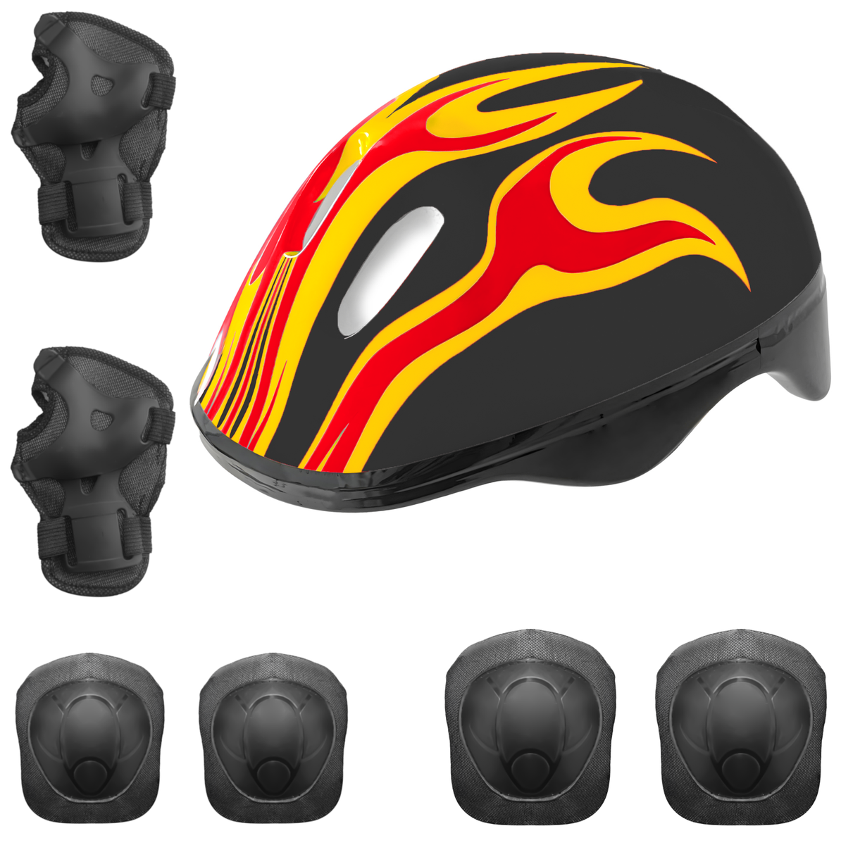 Premium Kids Protective Helmet & Elbow, Knee, Wrist Pads Set - Safety ...