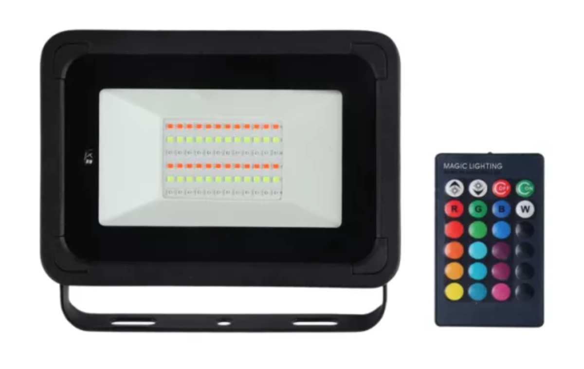 100w RGB Multi Colour Flood Light With Remote | Shop Today. Get it ...
