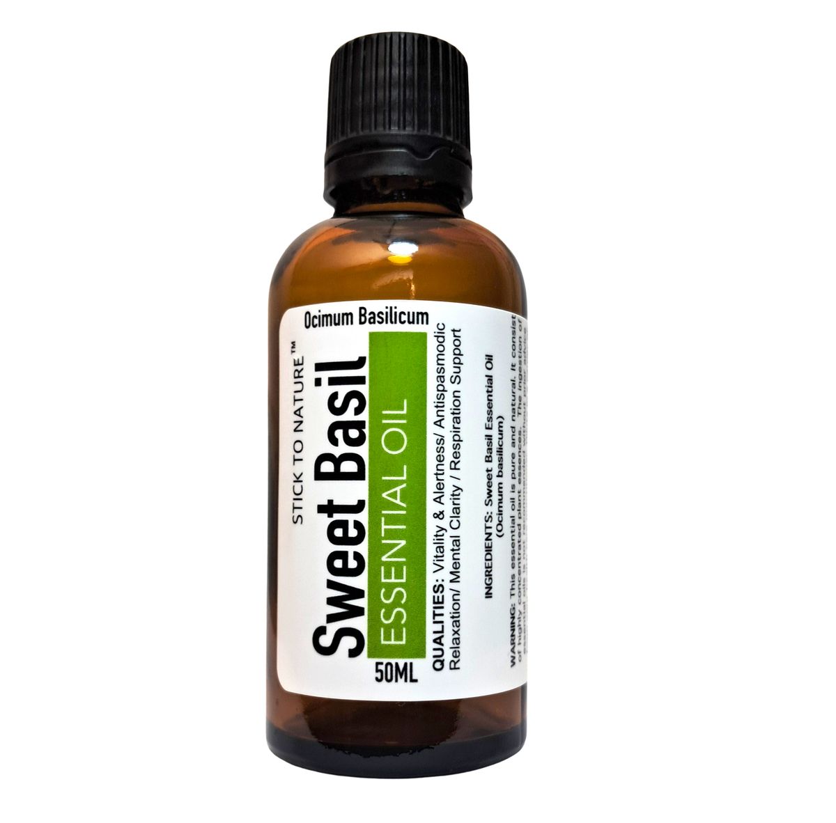 Stick to Nature Sweet Basil Essential OiL (50ml) Pure and natural ...