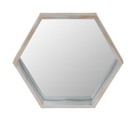 Home Quip - White Distressed Polygon Mirror - 28.5cm x 24.5cm | Shop ...