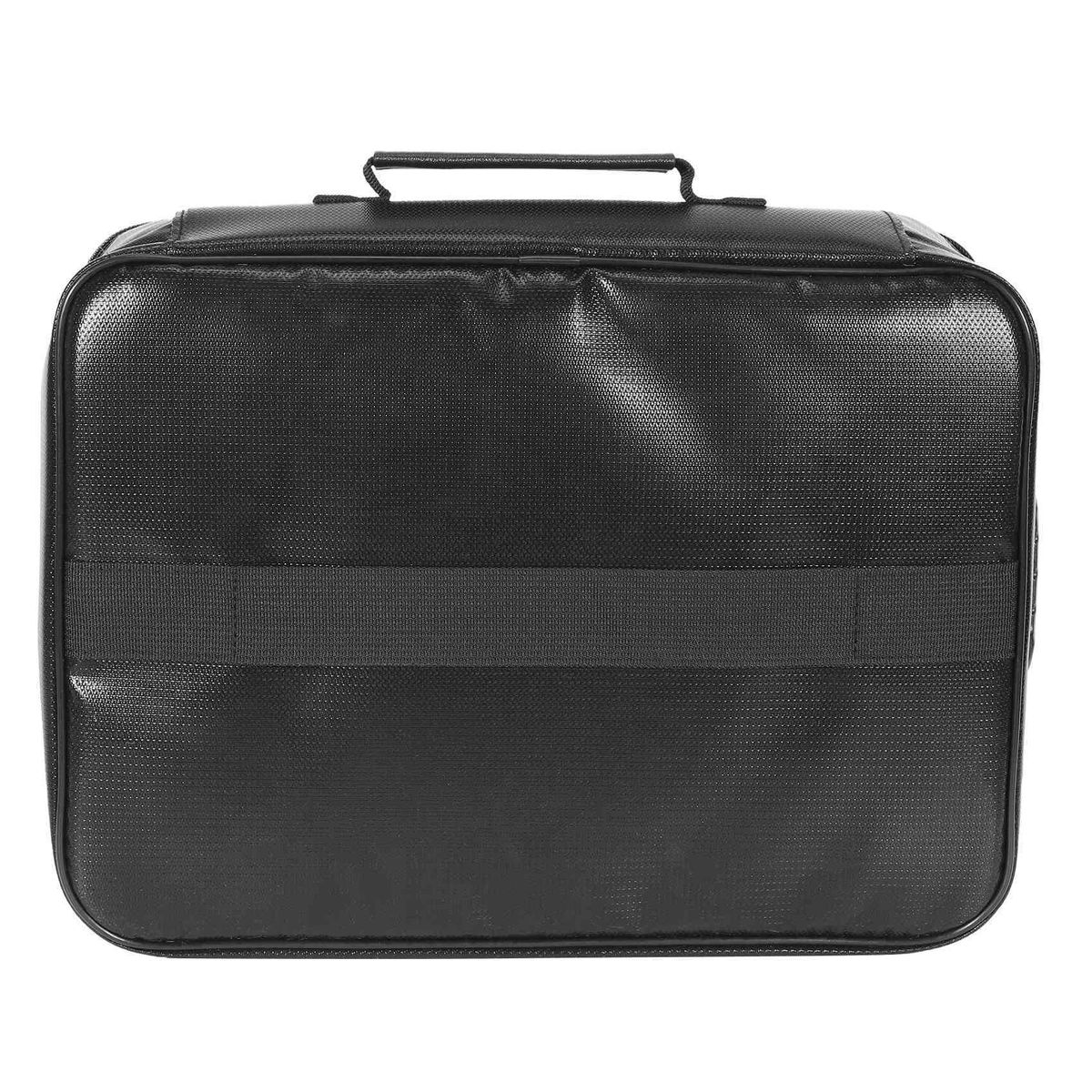 Document Bag with Lock, Fireproof 3-Layer with Zipper,for Laptops,B ...