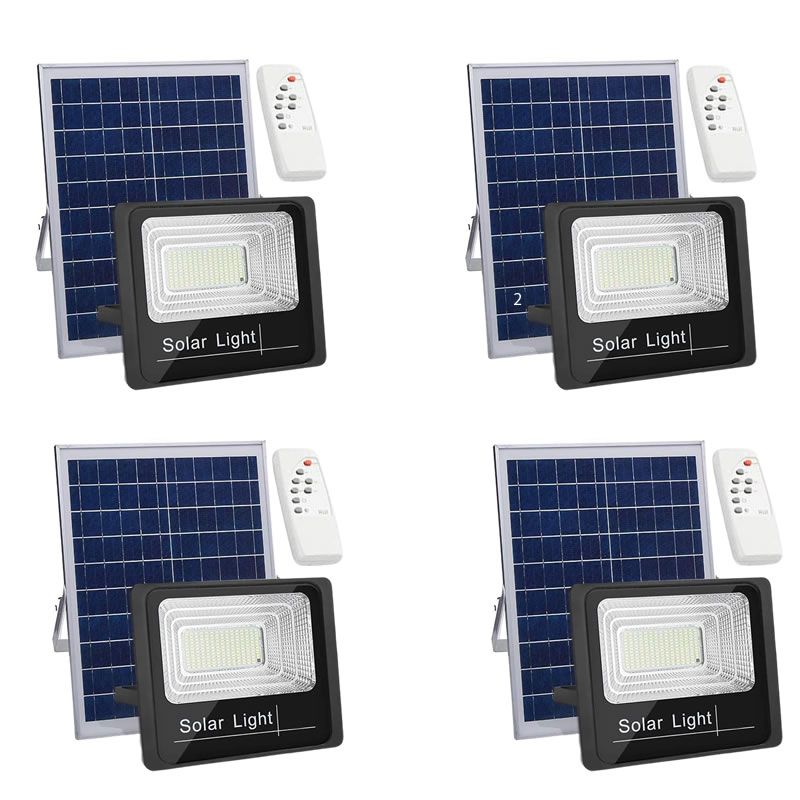 4 Pieces 200W Solar LED Flood Lights with Remote Control | Shop Today ...
