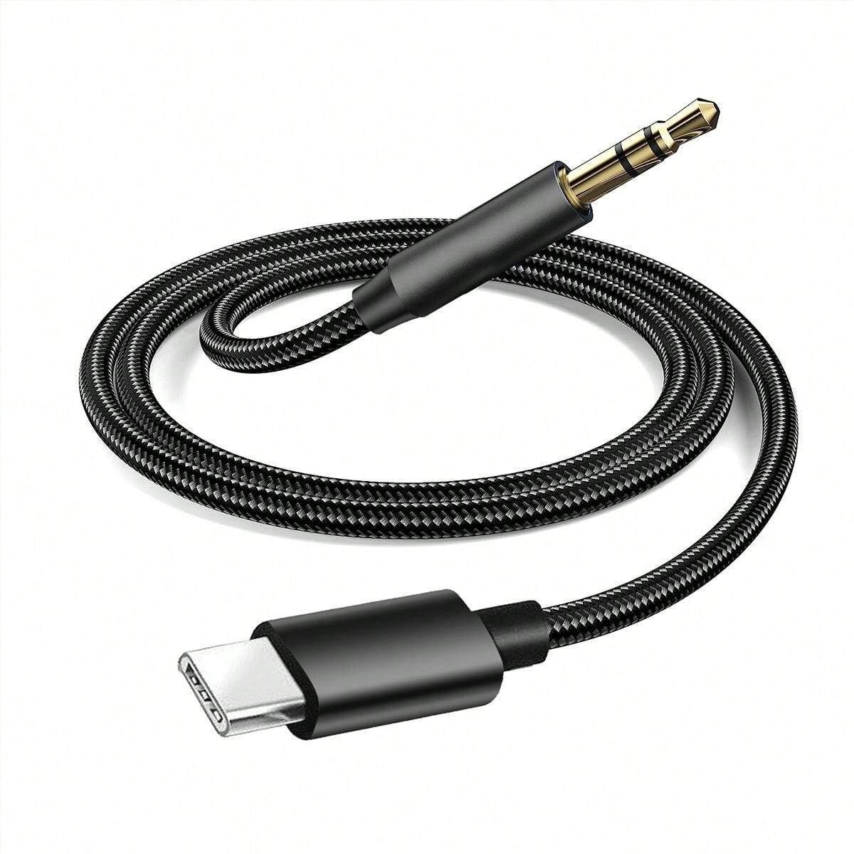 Premium 3.5ft USB-C to Aux Cable Type-C to 3.5mm Male Audio Jack Cord ...