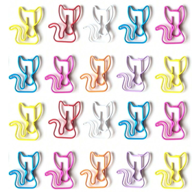 20pcs Mixed Color Cat-Shaped Paper Clips - Fun and Functional ...