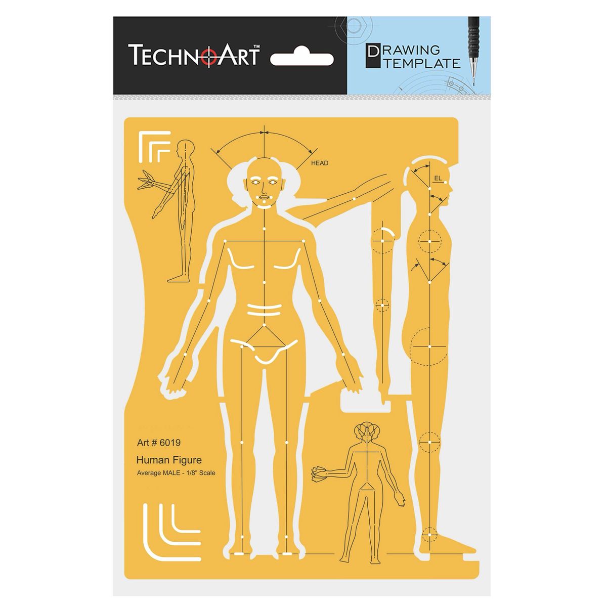 TechnoArt Template Human Figure Male 1 | Shop Today. Get it Tomorrow ...