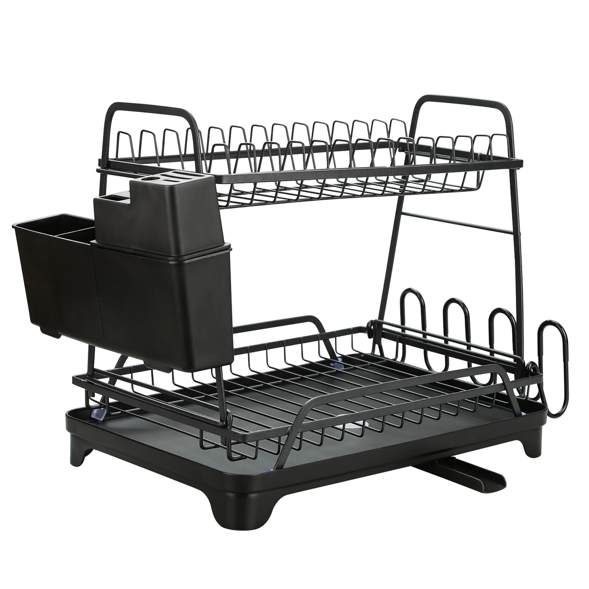 2-Tier Dish Drying Rack With Cutlery Holder | Stainless Steel | Shop ...