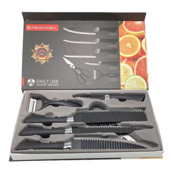 Knife Set 6 Pcs With Black Soft Touch Handles | Shop Today. Get it ...