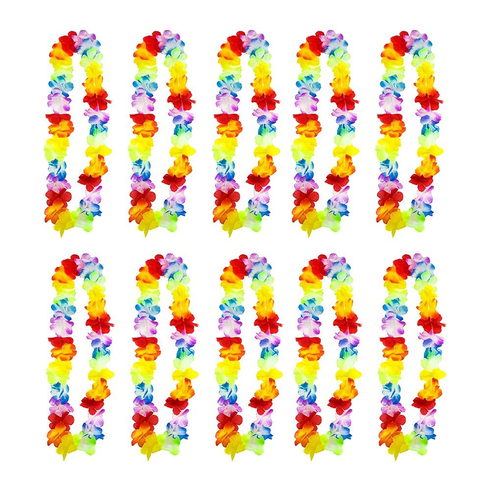 10 Pack Hawaiian Leis Flower Chains Tropical Flower Chain Perfect ...