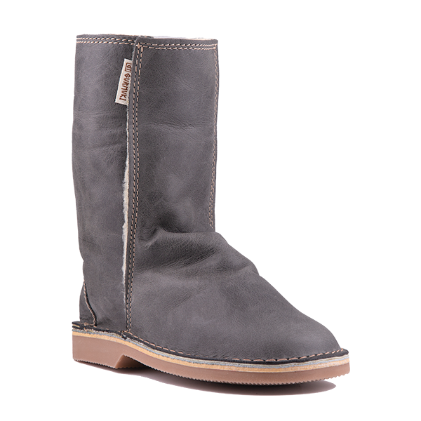 Gurmuki Ladies Leather Fur KUDU Boots - Thunder Grey | Shop Today. Get ...
