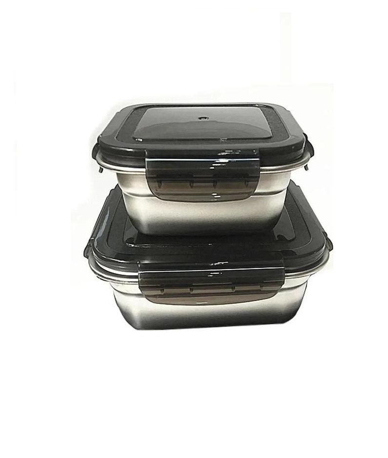 Stainless steel Lunch Box - Set of 2 | Shop Today. Get it Tomorrow ...
