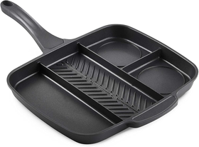 Non-Stick 5 Compartment Frying Pan | Shop Today. Get it Tomorrow ...
