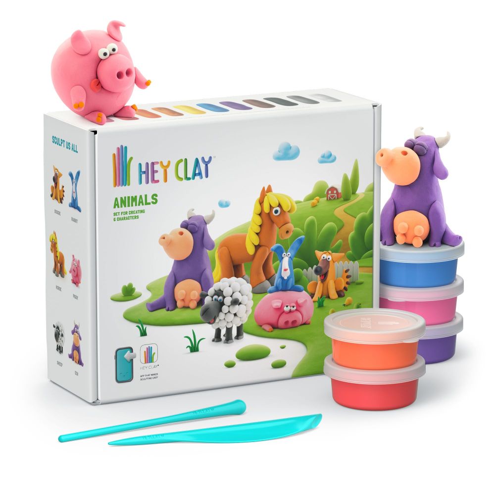 Hey Clay: Modelling Air-Dry Clay with Fun Interactive App, Animals, 15 Cans | Shop Today. Get it ...